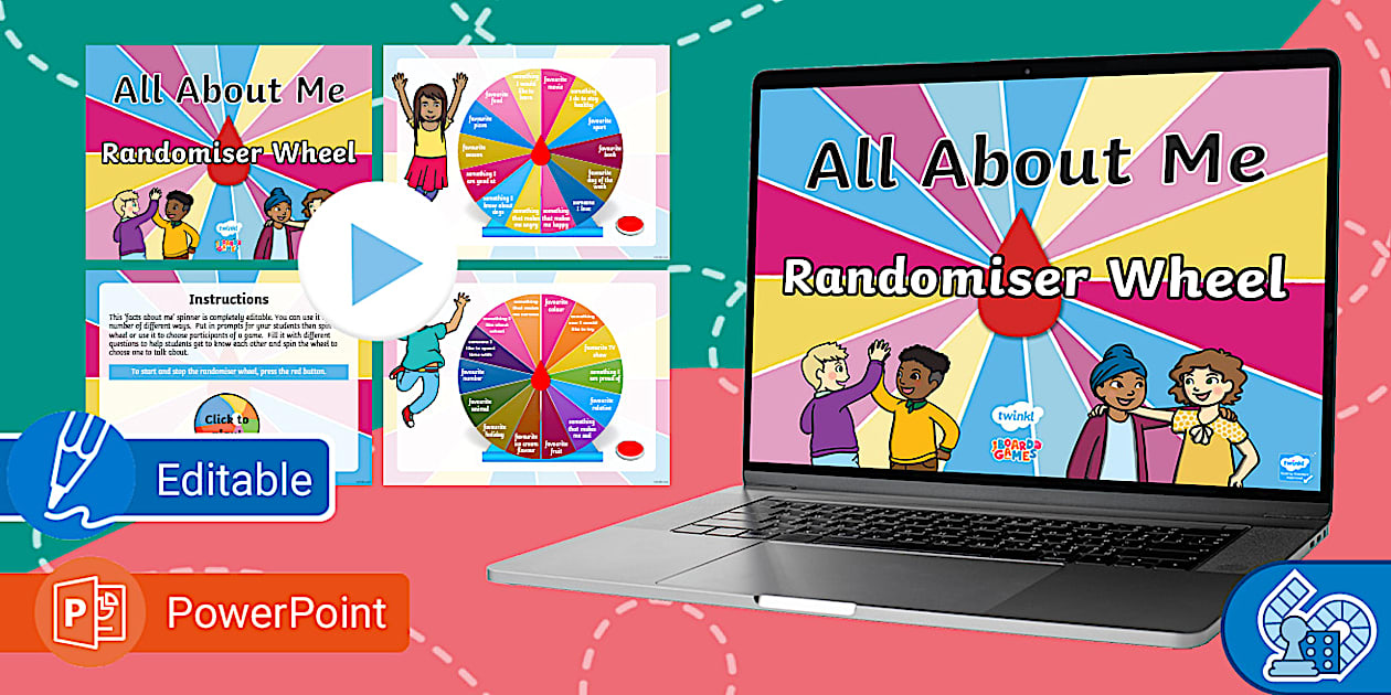 All About Me Spinner - Random Facts About Me Game - Twinkl