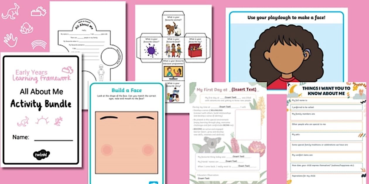 EYLF All About Me Activity Bundle