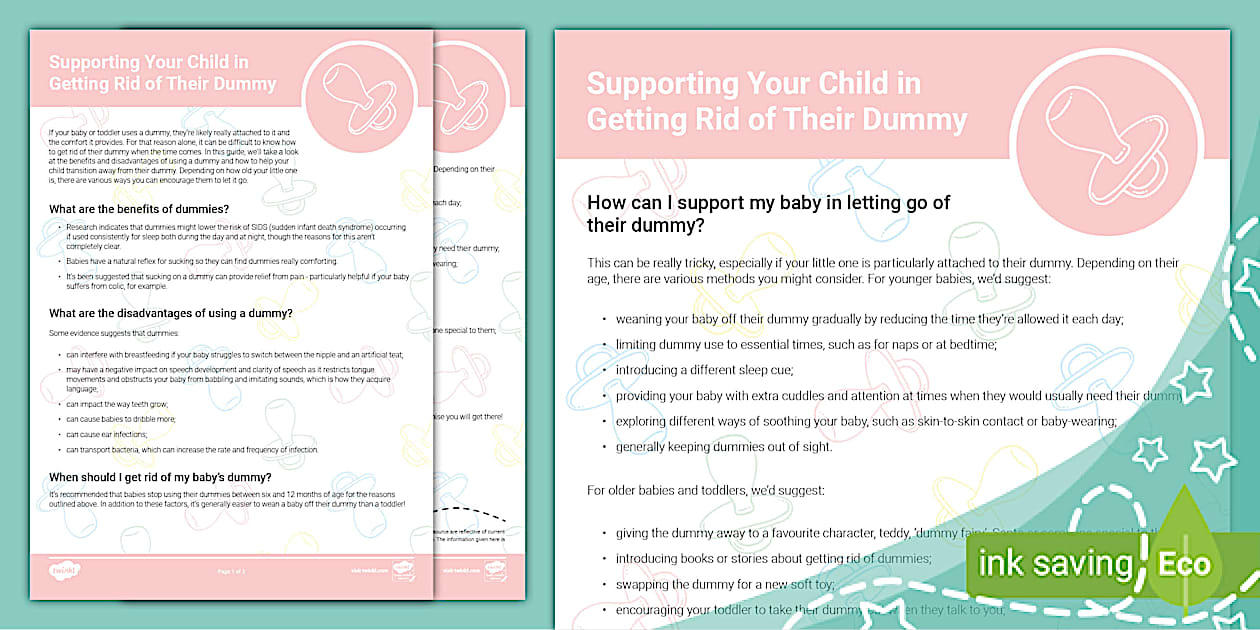 Supporting Your Child in Getting Rid of Their Dummy - Twinkl