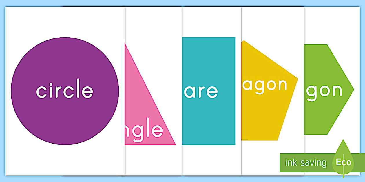 2D Shapes Cutouts (teacher made) - Twinkl