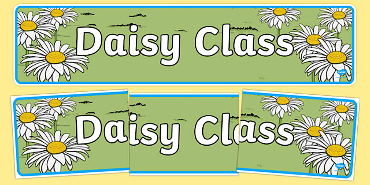 Daisy Themed Classroom Display Banner,Daisy Class - Twinkl