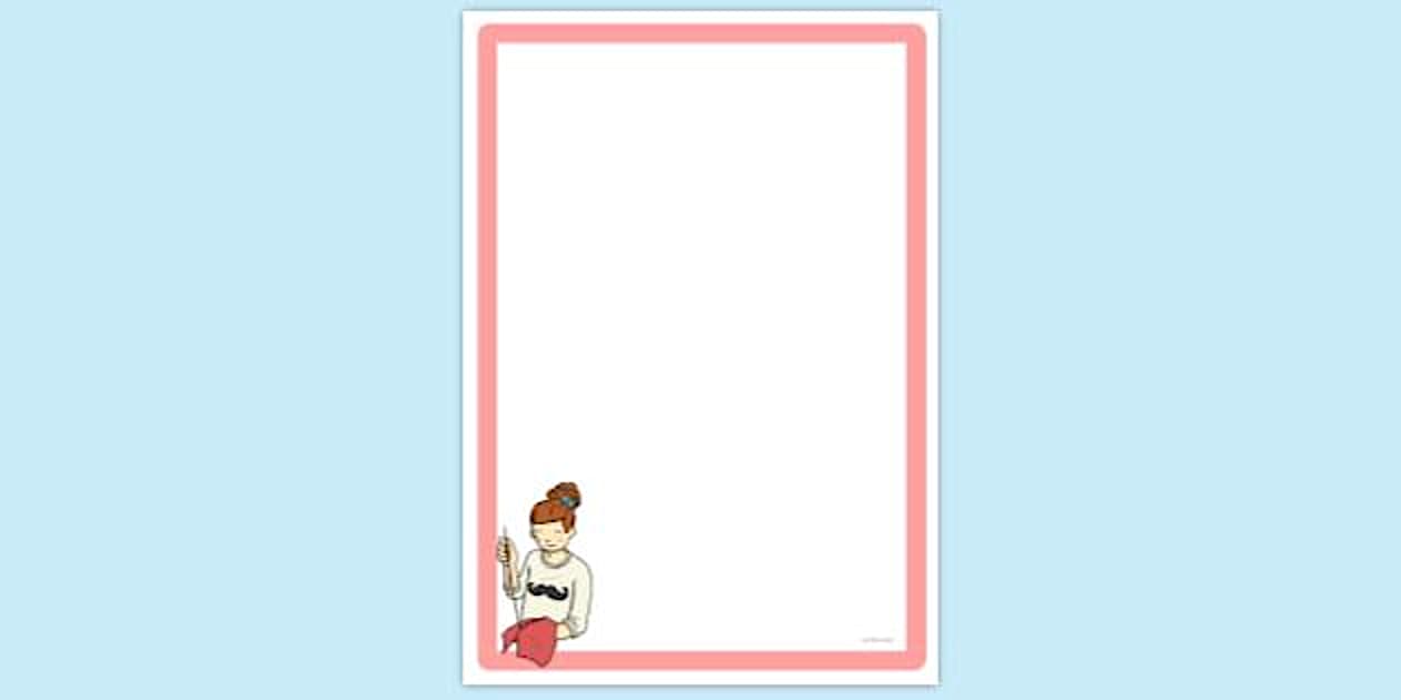 Simple Blank Printable Sewing Page Border | Twinkl Pages