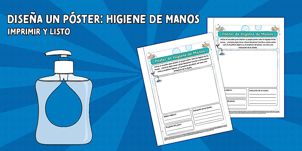 Guía de Trabajo: Diseña un Póster - Higiene de Manos