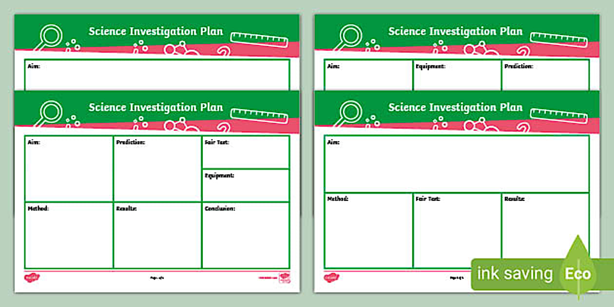 Science Investigation Plan Template Australia - Science