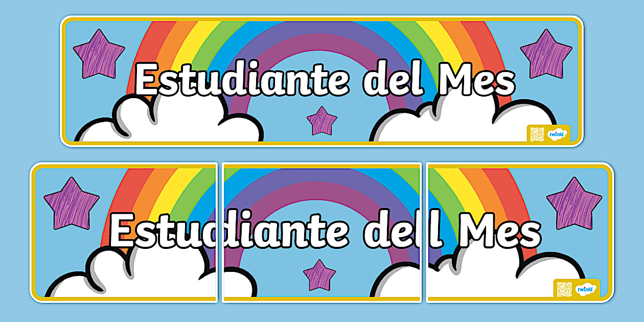 Cartel: Estudiante del Mes (teacher made) - Twinkl