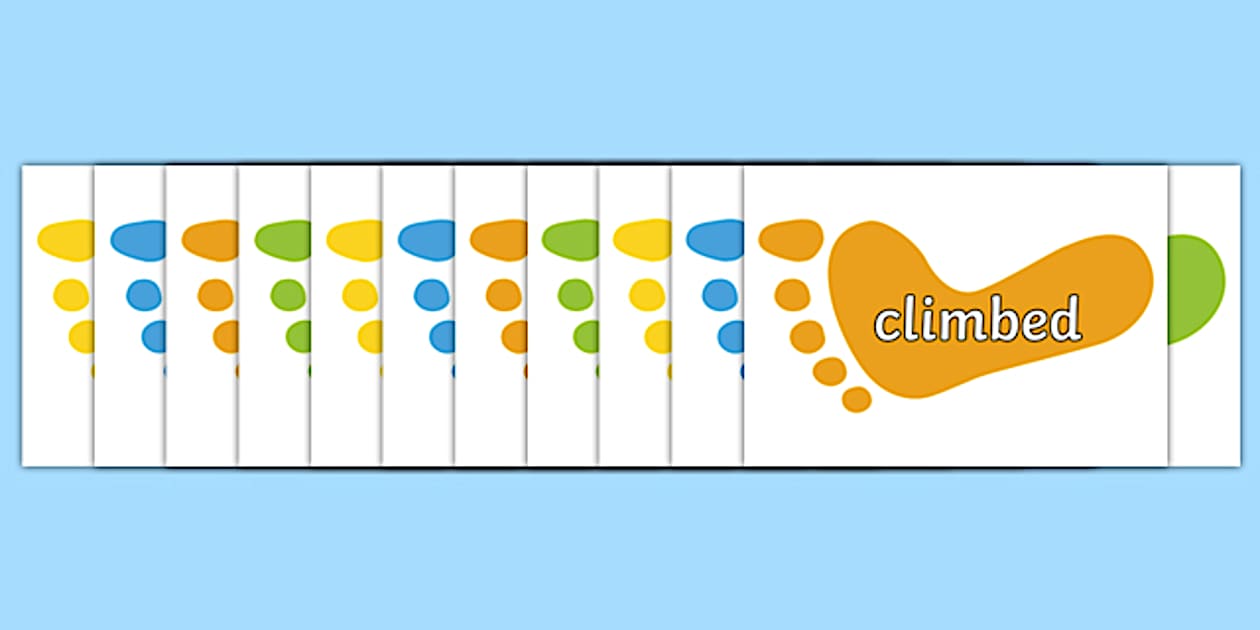 Precursive Alternative Words for Went on Footprints - Twinkl