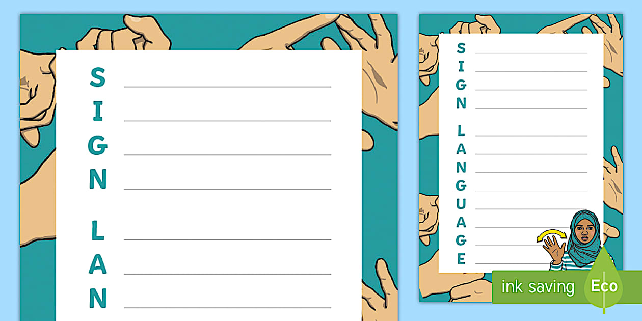 Sign Language Acrostic Poem (Teacher-Made) - Twinkl