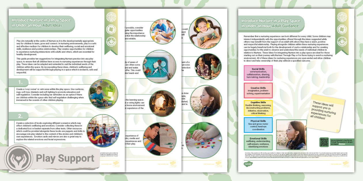 Introduce Nurture in a Play Space Under an Hour Adult Ideas