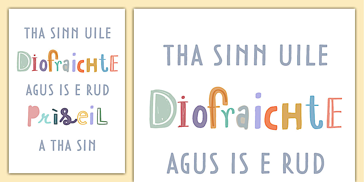 Postair Tha Sinn Uile Diofraichte - Slàinte agus Sunnd
