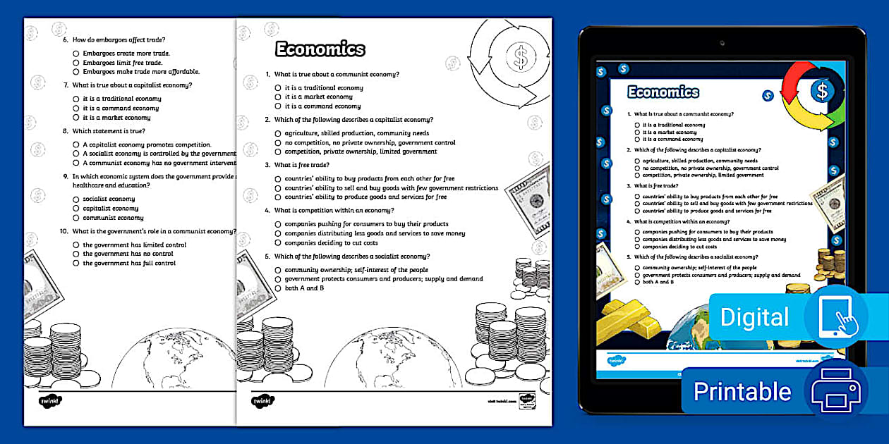 Eighth Grade Economics Quiz (Teacher-Made) - Twinkl