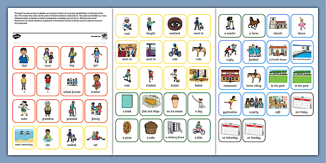 Colourful Semantics Weekend News Pack | Twinkl - Twinkl