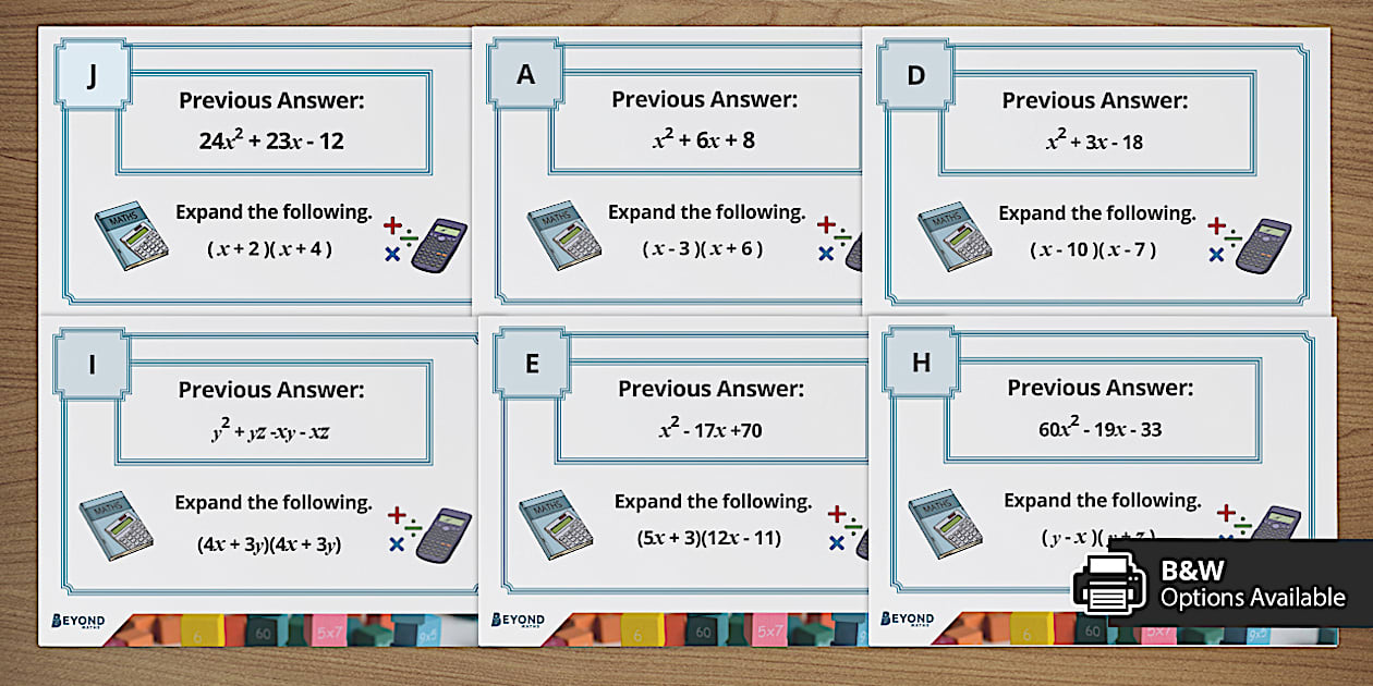 Binomial Scavenger Hunt (teacher made) - Twinkl