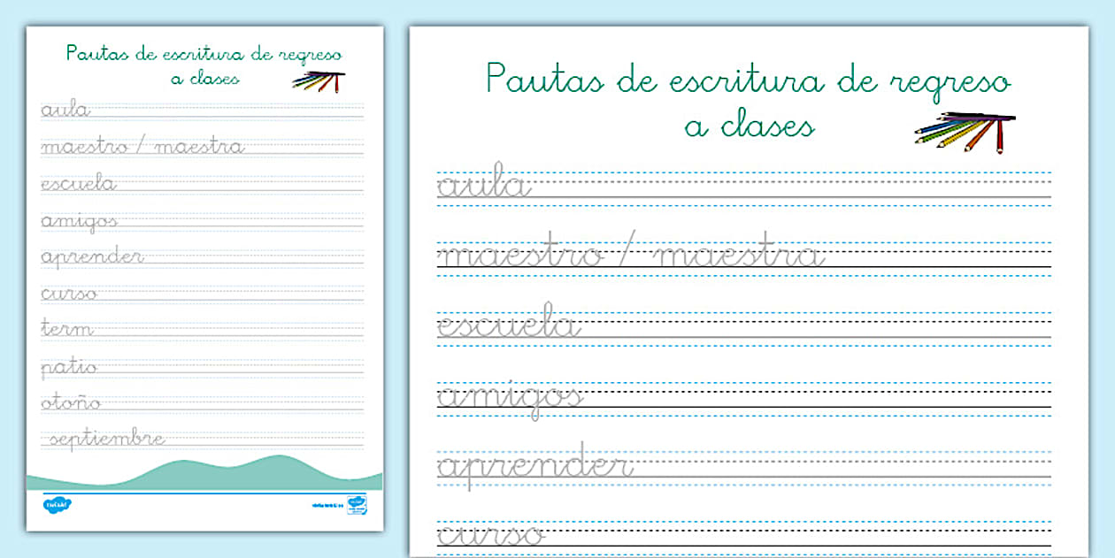 * NEW * Pautas de escritura: Regreso a clases - Twinkl
