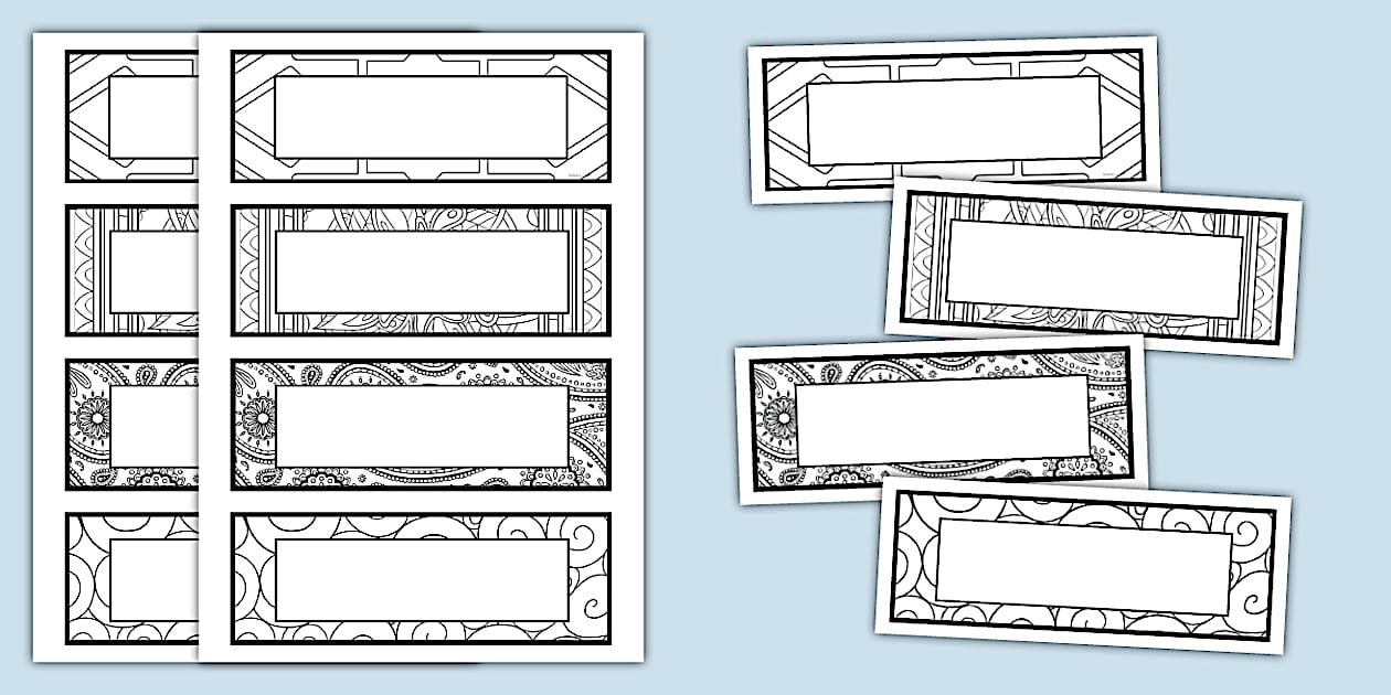 Perfect Patterns Editable Labels - Customisable - Twinkl