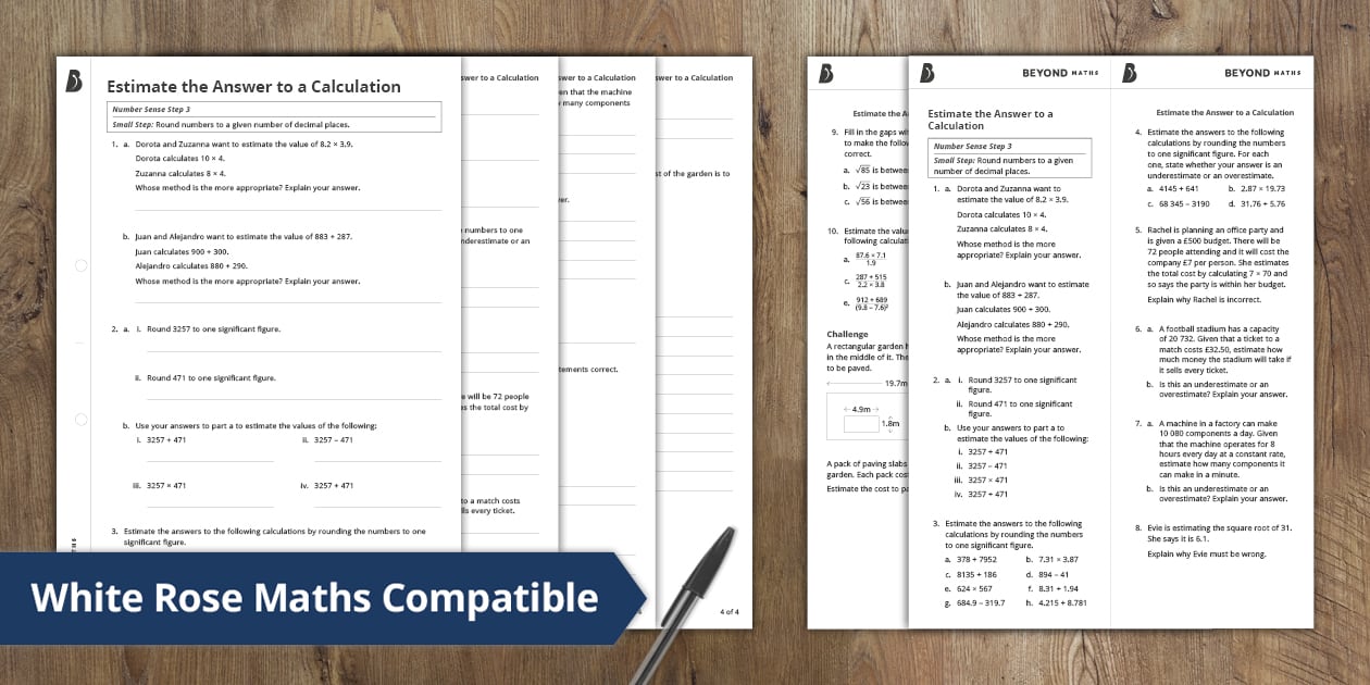 👉 Estimate the Answer to a Calculation (teacher made)