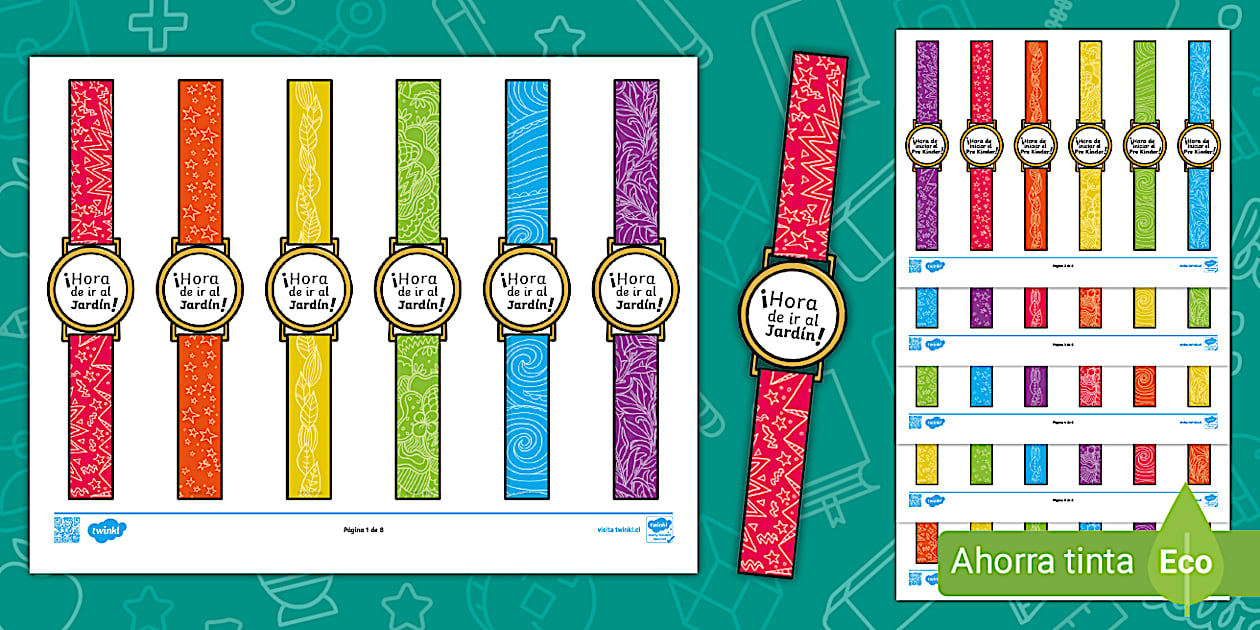 Manualidad Reloj pulsera para la bienvenida a clases
