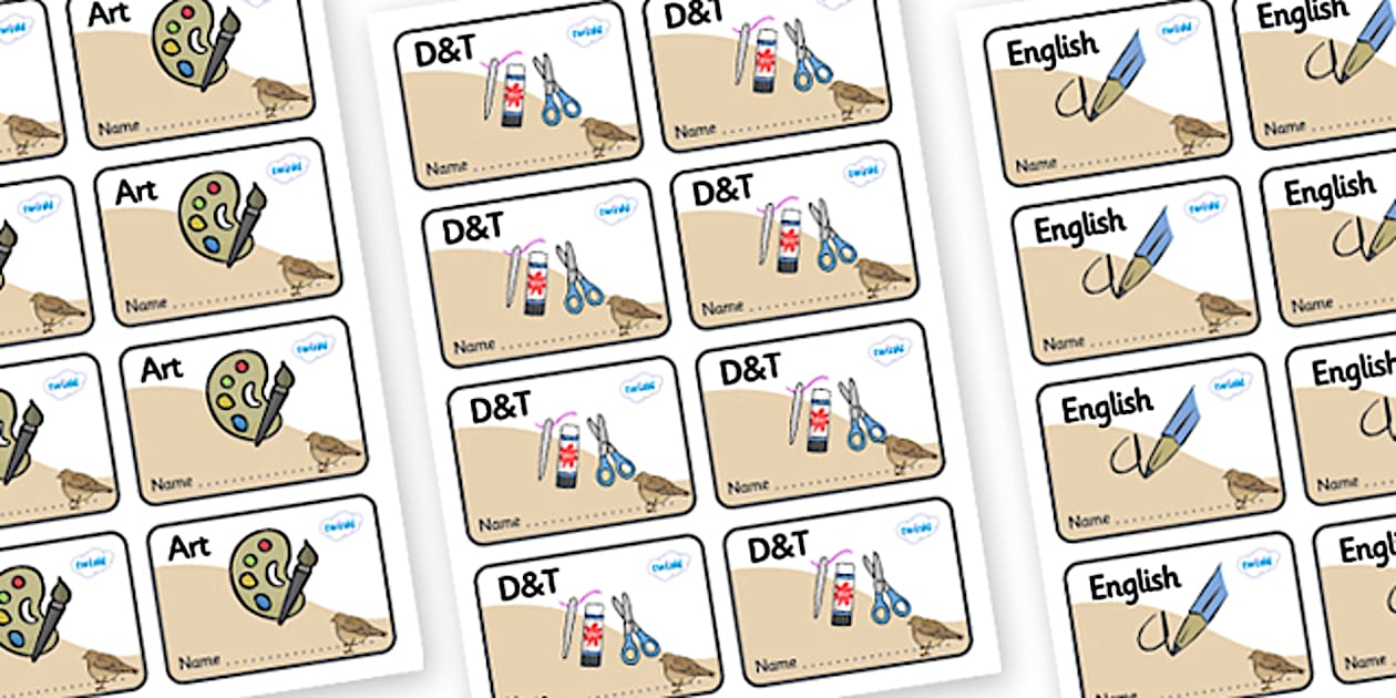 Lark Themed Editable Book Labels (teacher made) - Twinkl