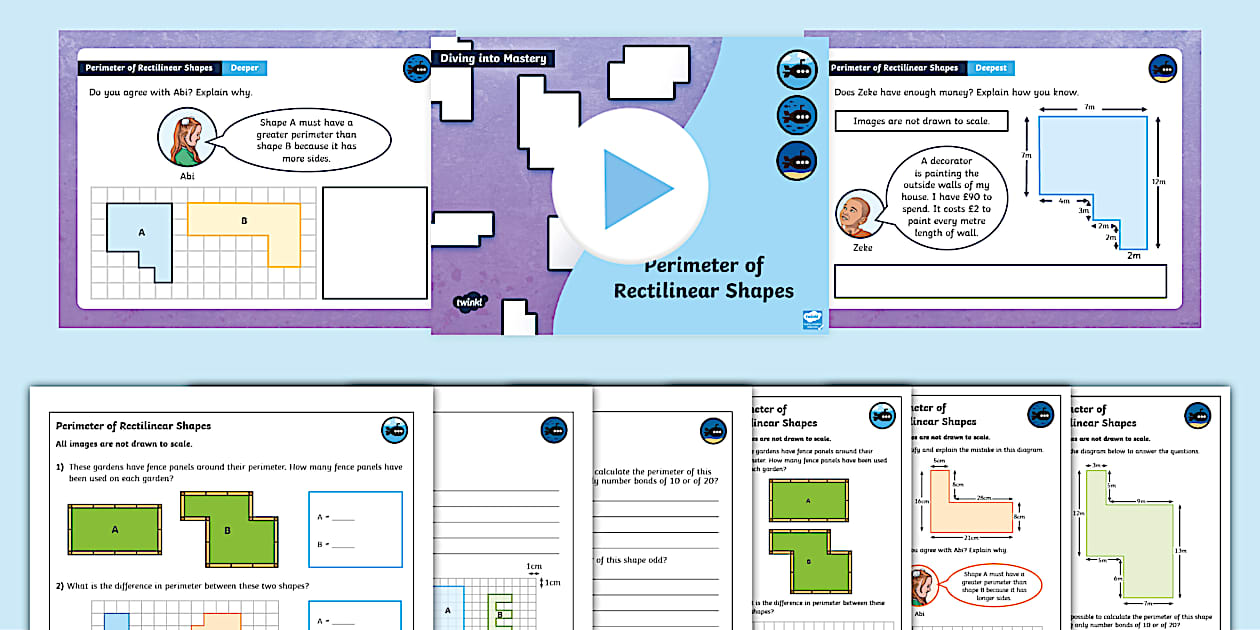 👉 Year 4 Step 5 Perimeter of Rectilinear Shapes Teaching Pack