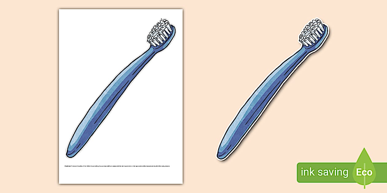 Large Toothbrush Display Cut-Out (Teacher-Made) - Twinkl