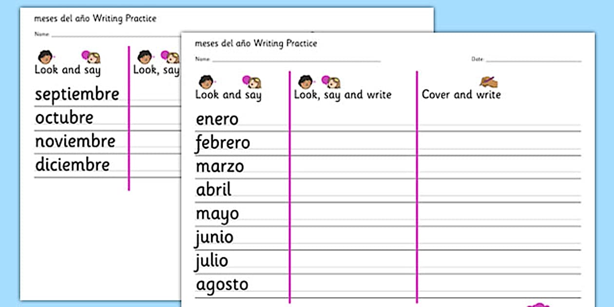 Ficha de copia - los meses del año (teacher made) - Twinkl