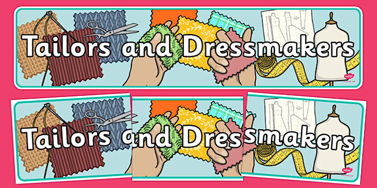 Tailors and Dressmakers Shop Display Banner (teacher made)