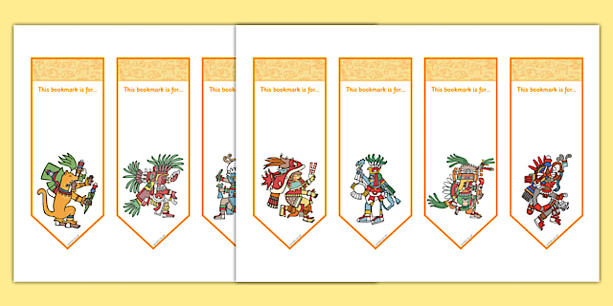 Aztec Editable Bookmarks (Teacher-Made) - Twinkl