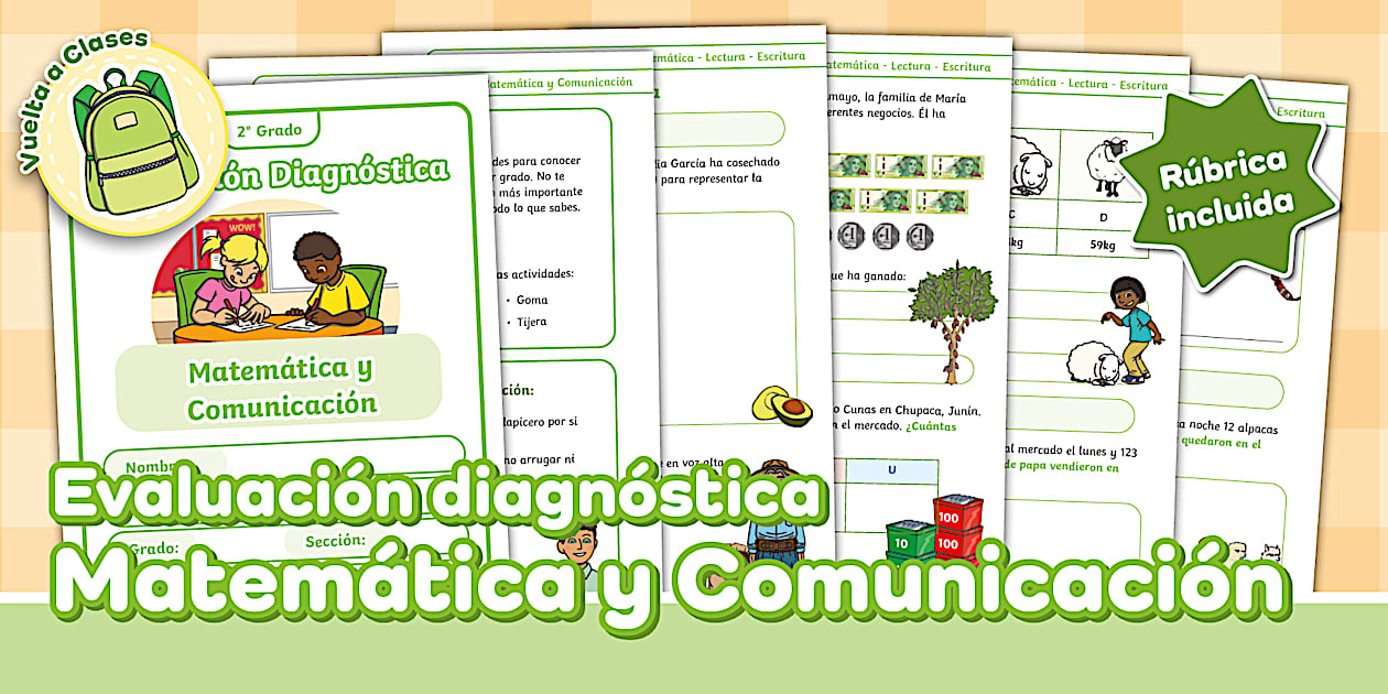 Pack: Evaluación diagnóstica de matemática, lectura y escritura para ...