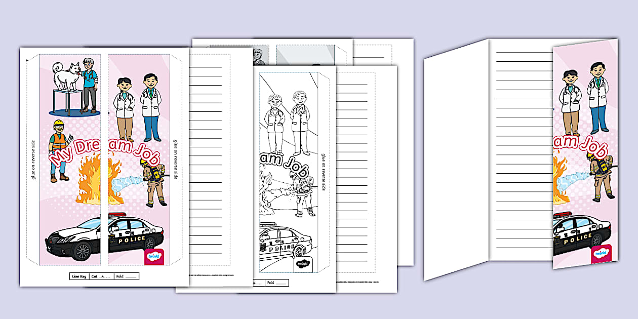 My Dream Job Folding Writing Template - Twinkl