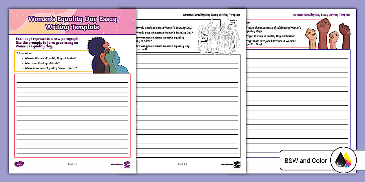 Women's Equality Day Essay Writing | Equality | Twinkl USA