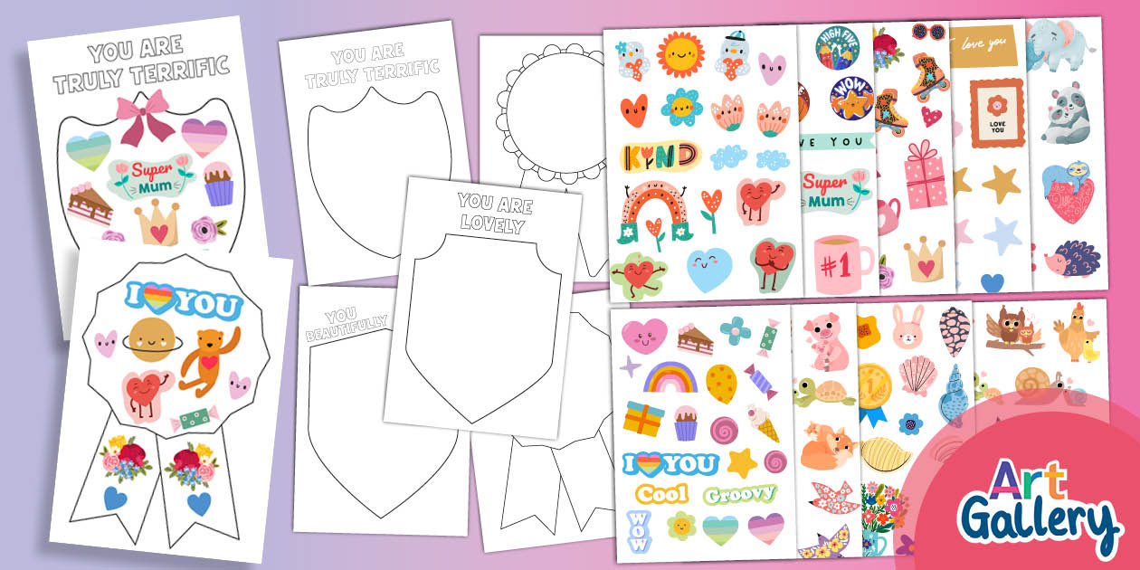 Mother's Day Badge Collage Activity