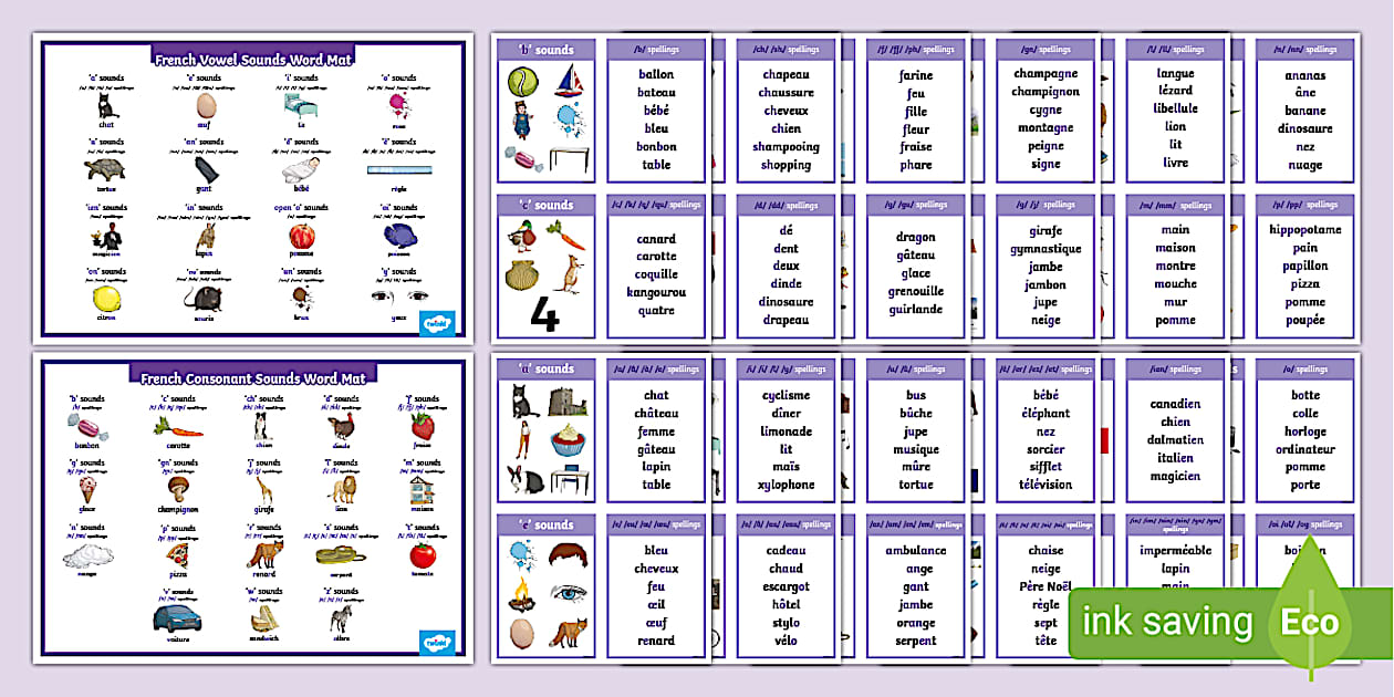 French Phonics: Flashcards Pack (teacher made) - Twinkl