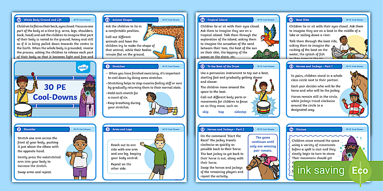 Cool Down Ideas for PE - PE Resource (teacher made) - Twinkl