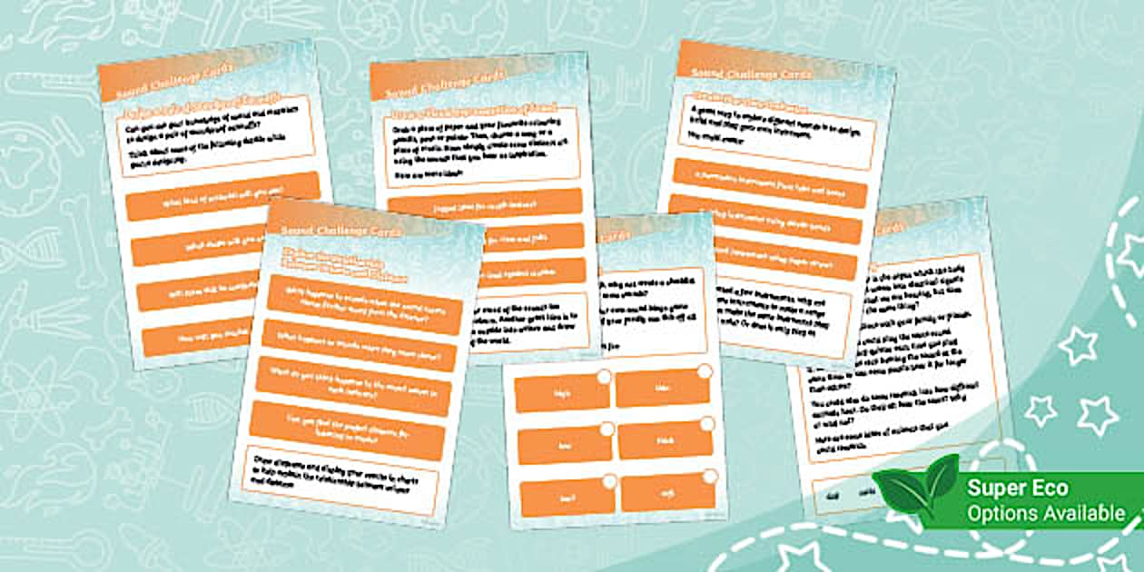 Printable KS2 Sound Challenge Cards for Ages 7 - 11