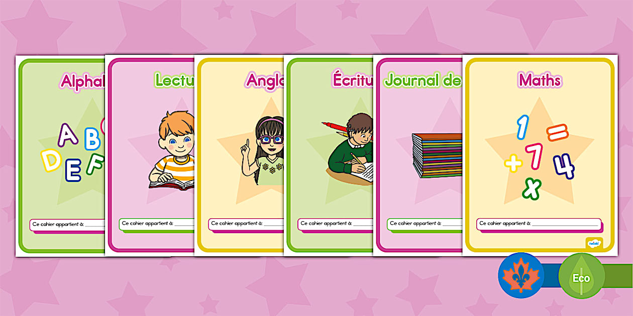 Editable Primary Book Covers French (teacher made) - Twinkl