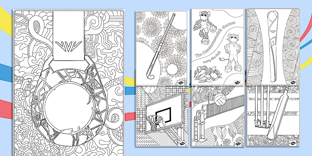 The Commonwealth Games Mindfulness Colouring Pages - Twinkl