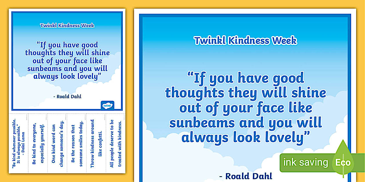 Kindness Week 'Kind Thoughts' Tear-Off Strip Display Poster