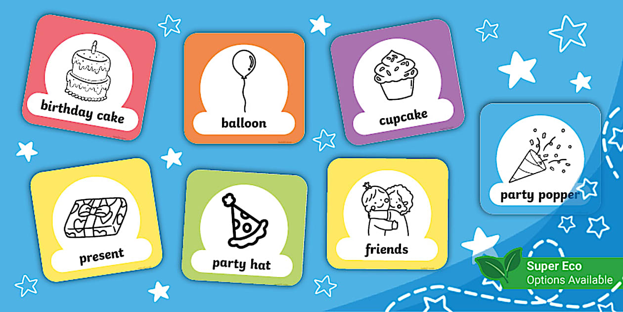 FREE! - Birthday-Themed Flashcards (creat de profesori)