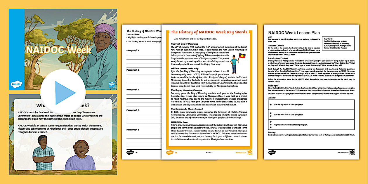 This History of NAIDOC Week Activity Pack | Primary Teaching
