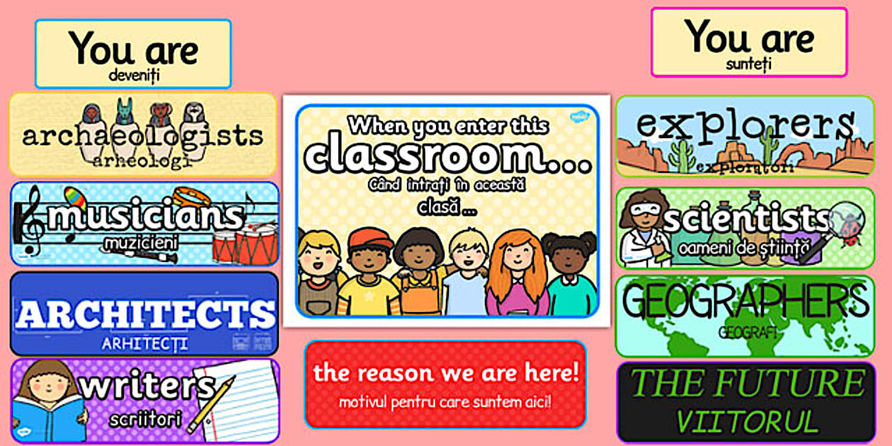 When You Enter this Classroom Display Pack Romanian Translation