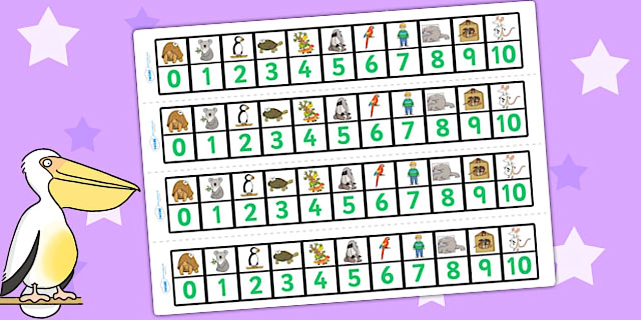 Number Track 0-10 to Support Teaching on The Great Pet Sale