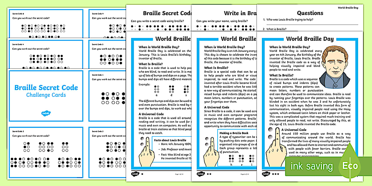 KS1 World Braille Day Activity Pack