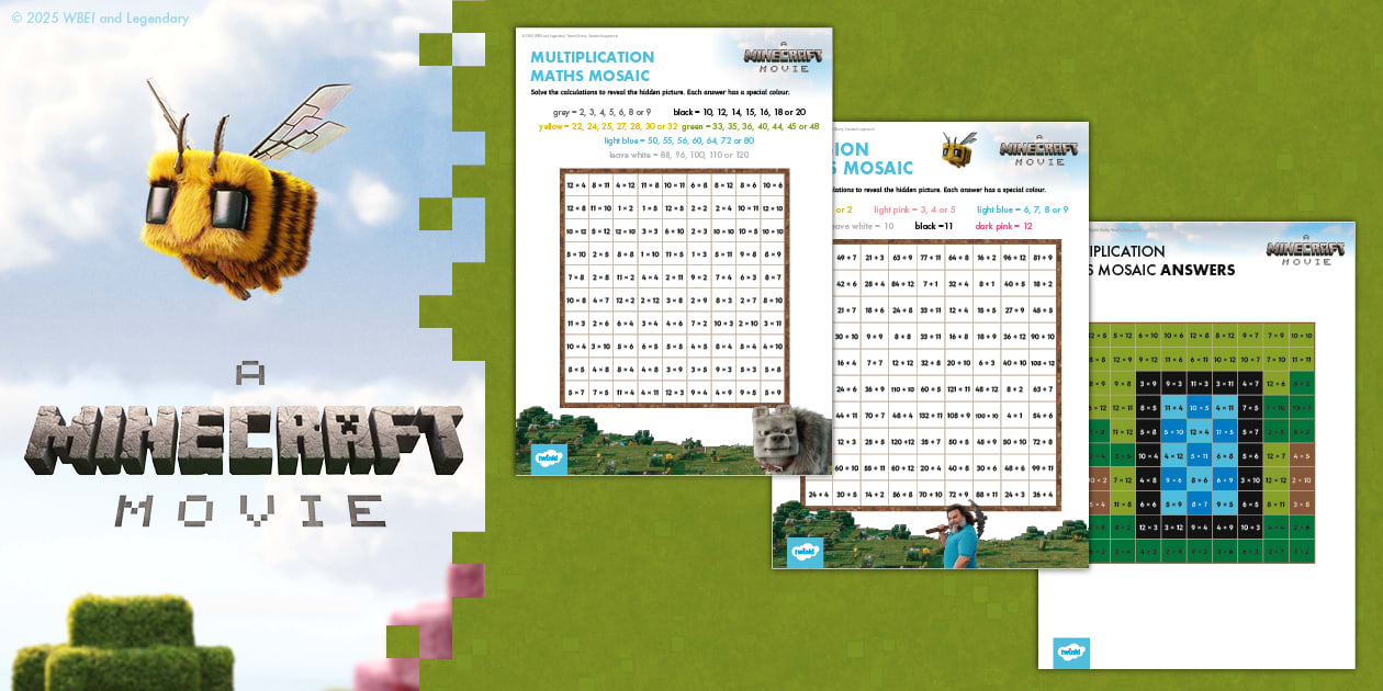 FREE! - 👉 Minecraft Multiplication Game - Ages 7-11 | Warner Bros