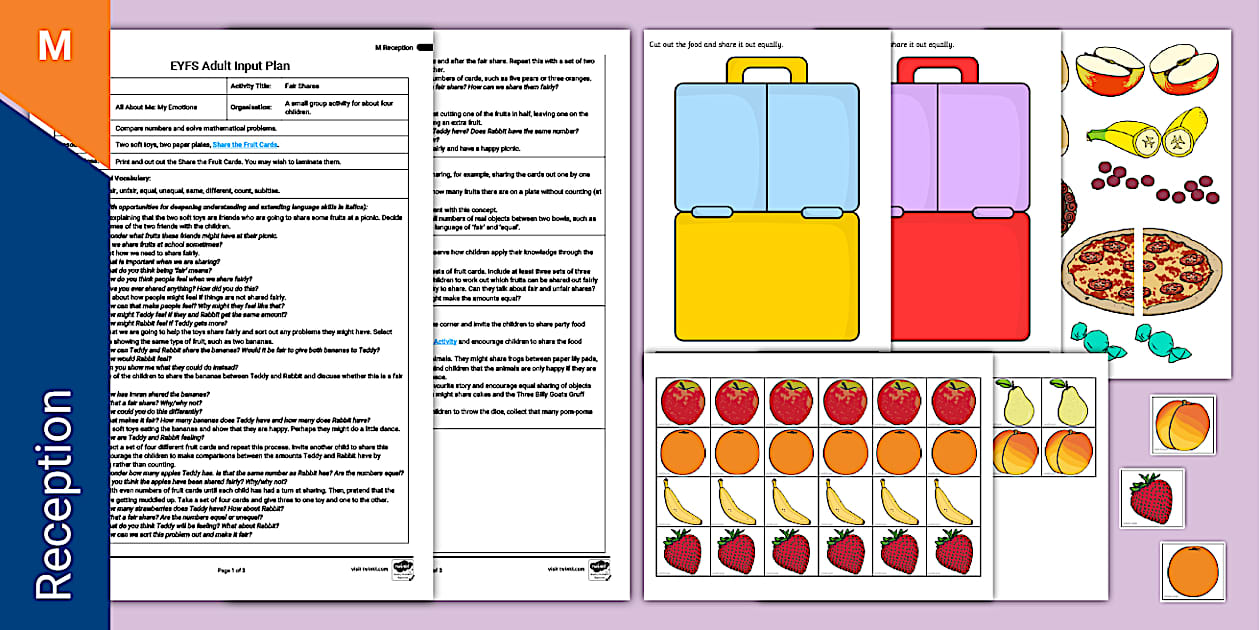 EYFS Fair Shares Adult Input Plan and Resource Pack - Twinkl