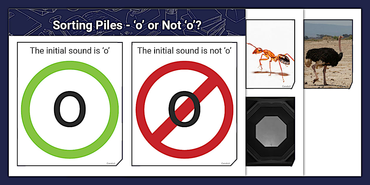 Reinforcing Sounds: 'o' Initial Letter Sorting Activity