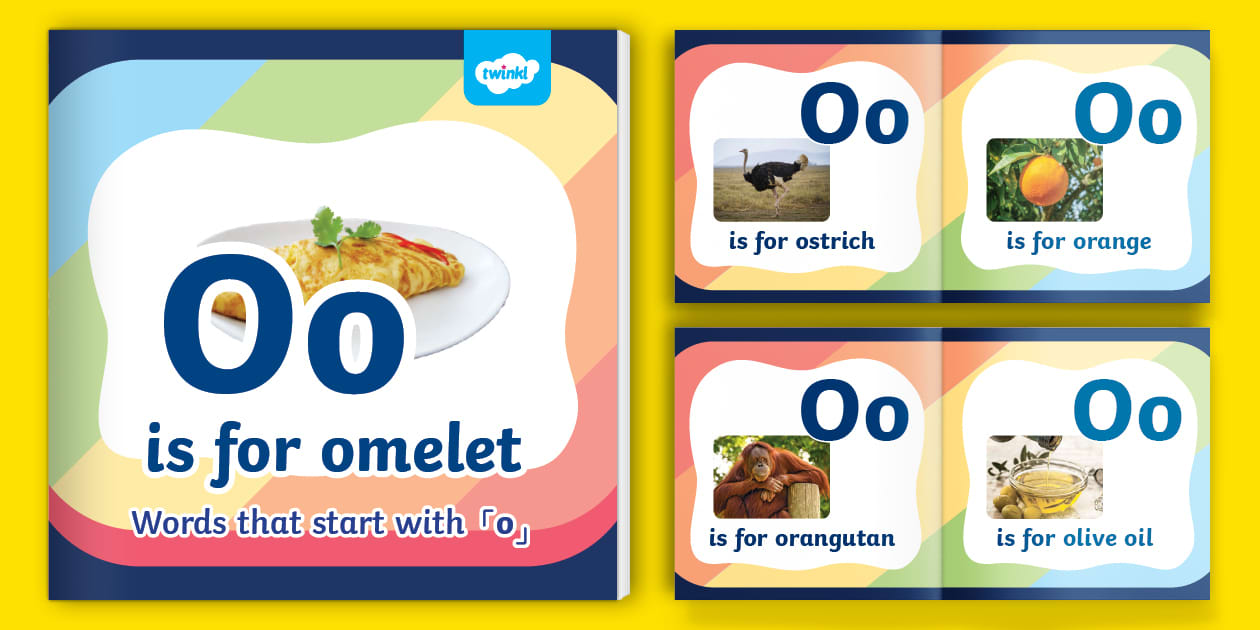 Alphabet Early Readers eBook Oo is for omelet - Twinkl