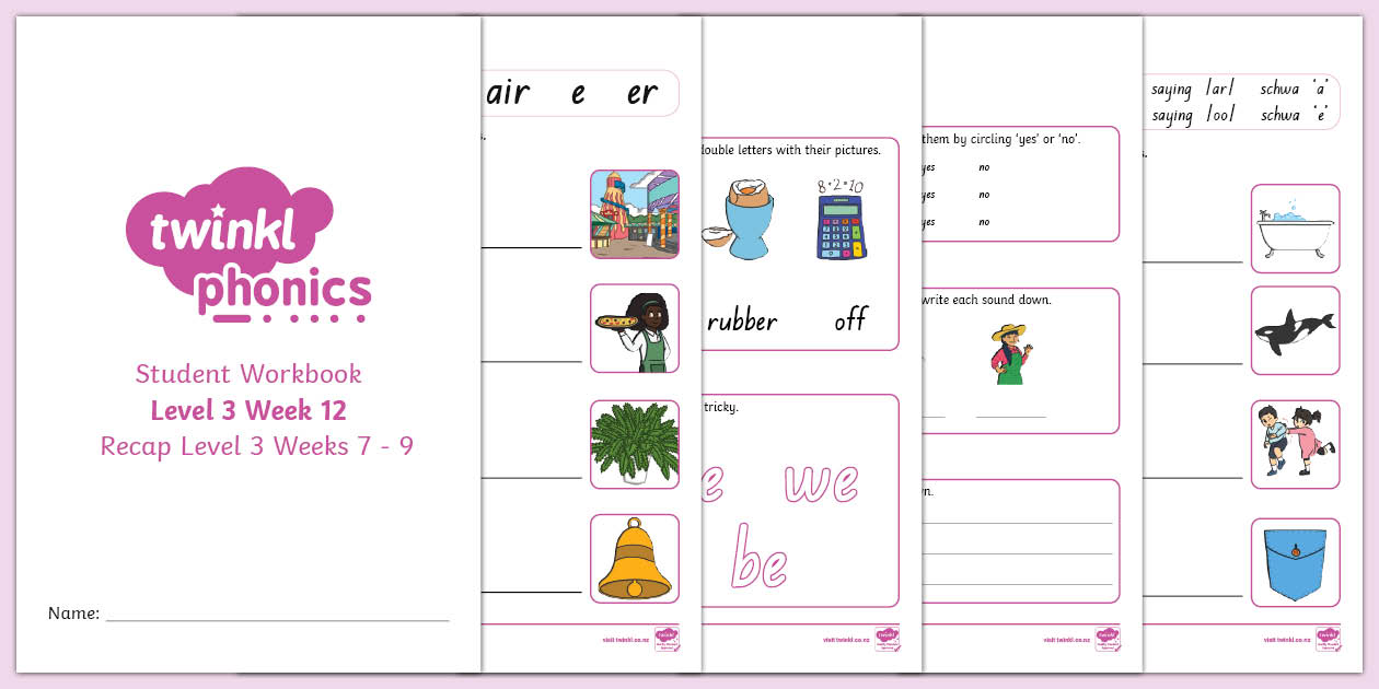 Level 3: Week 12: Workbook Recap Weeks 7-9