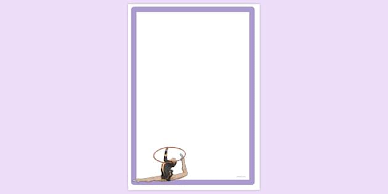 Hoops Gymnastics Liubov Charkashyna Page Border - Twinkl