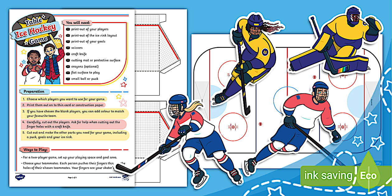 Table Ice Hockey Game (Ages 5 - 11) (teacher made) - Twinkl