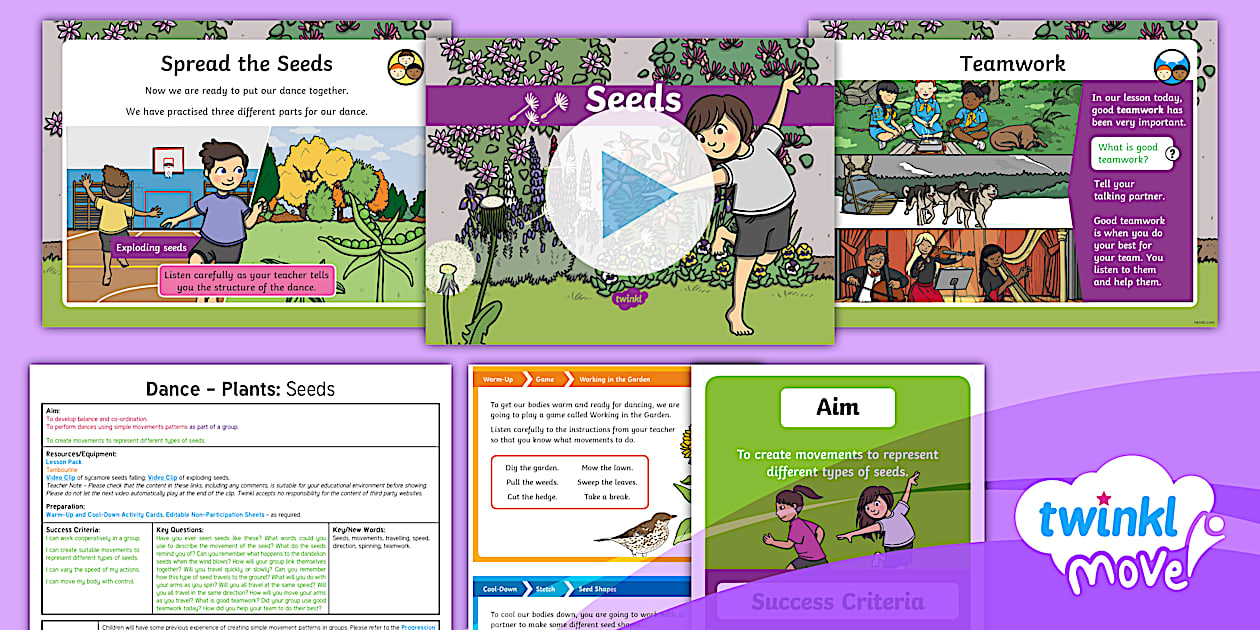 👉 Twinkl Move PE - Y2 Dance: Plants Lesson 3 - Seeds