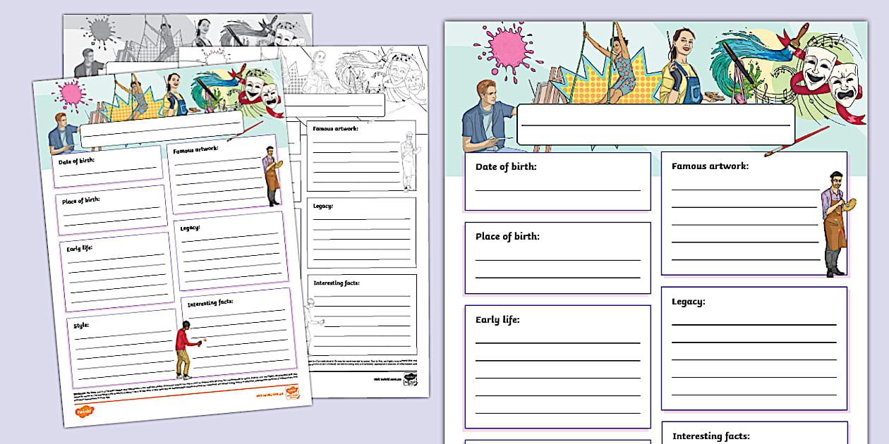 Blank Artist Fact File Template